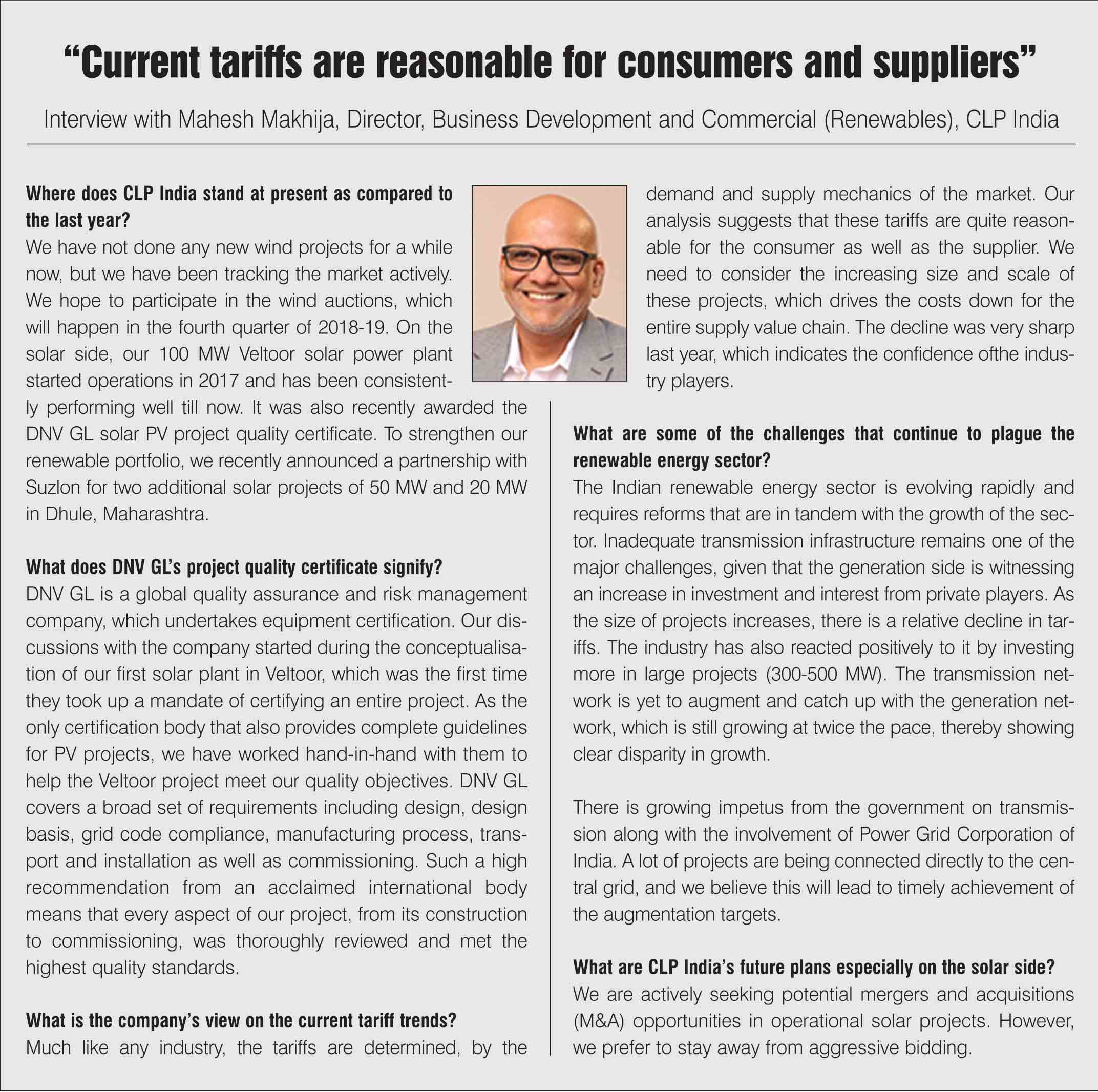 CLP India: Going slow but steady - Renewable Watch