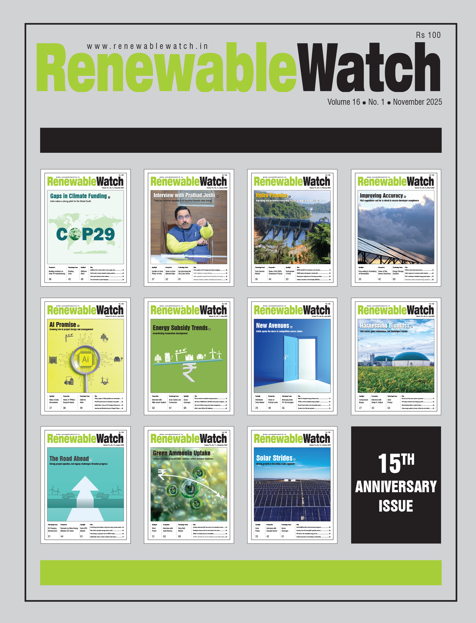 November 2025: 15th Anniversary of Renewable Watch - Renewable Watch